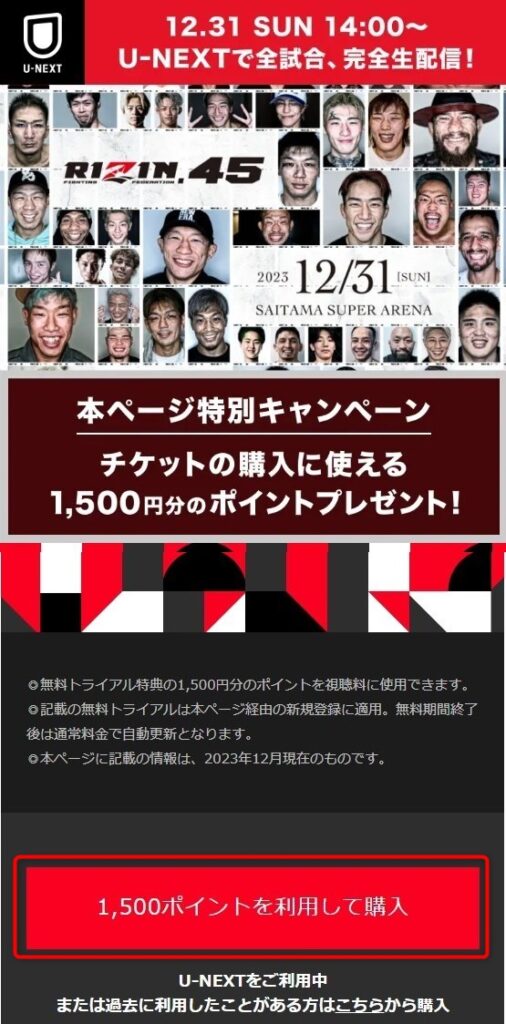 RIZIN.45のPPVの値段は？最安値の購入方法を画像付きで紹介！